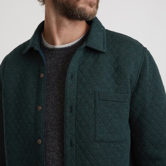 Marine Layer | Jackets & Coats | Corbet Quilted Overshirt In Forest ...
